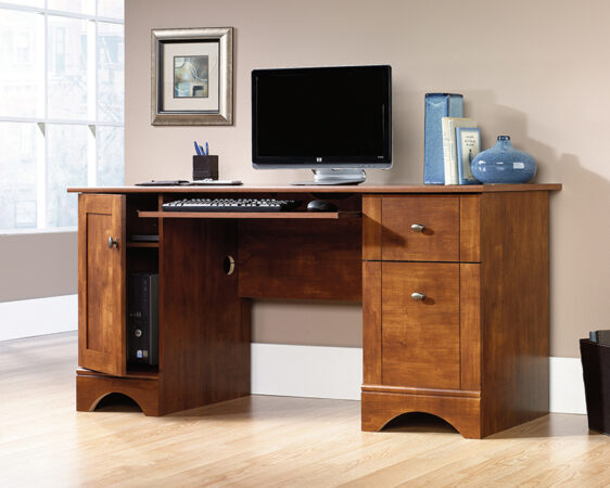 Sauder Select Home Office Computer Desk 402375 | Brushed Maple