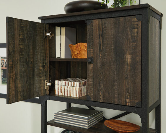 Sauder Steel River® Industrial Hutch for Cabinet in Carbon Oak 427848 ...