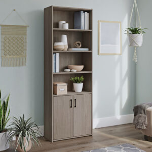 Sauder Beginnings® Multimedia Storage Tower 413034 | Cinnamon Cherry