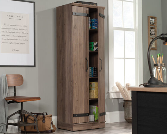 Sauder HomePlus 2-Door Farmhouse Storage Cabinet Salt Oak 430335