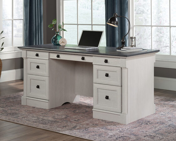 Sauder Palladia® Executive Home Office Desk in Glacier Oak 432726