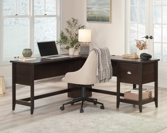 Sauder L Shaped Home Office Desk with Drawer 435233